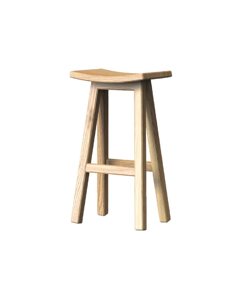 ANGLE BAR STOOL - พื้นไม้คุณภาพสูง - Woodden Thailand