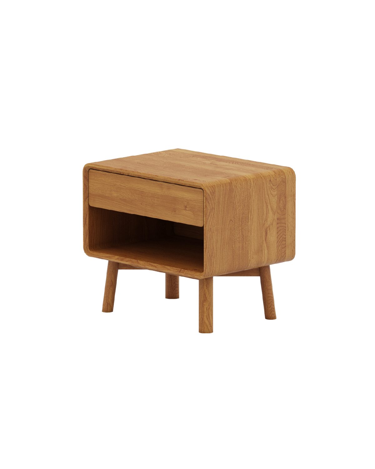 ATILT SIDE BED โต๊ะข้างเตียงไม้สักแท้ ดีไซน์มินิมอล | Woodden Thailand