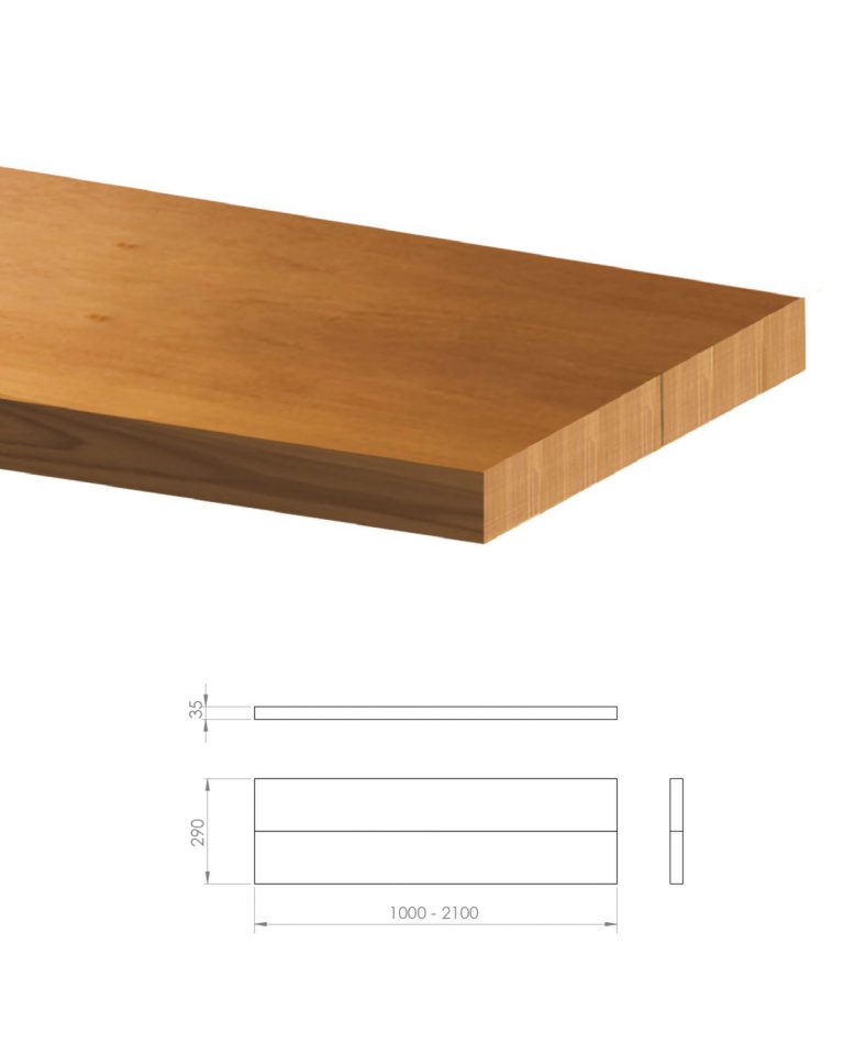 ลูกนอนบันไดไม้สักพม่า หน้ากว้าง 2 นิ้ว (Solid Teak) | WoodDen Thailand
